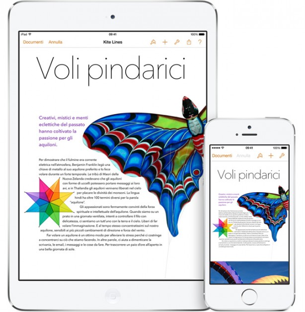 La suite iWork per iOS si aggiorna La suite iWork per iOS si aggiorna