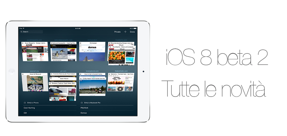 iOS 8 beta 2: ecco tutte le novità introdotte su iPad