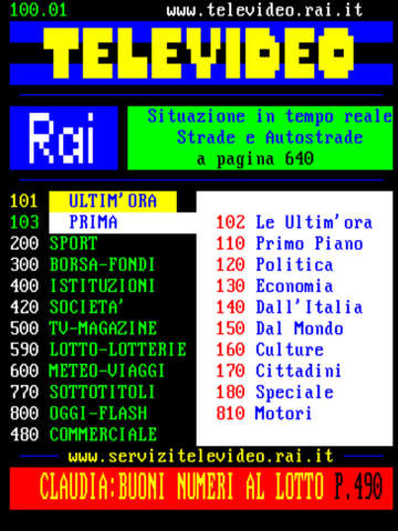 Il televideo RAI sul tuo iPad grazie all'app gratuita Televideo Mobile